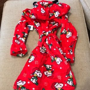 Peanuts | Pajamas | Peanuts Snoopy Christmas Robe Wattached Sashhood ...